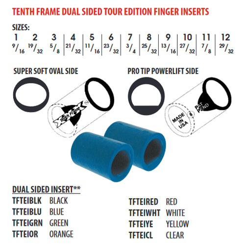 Tenth Frame Tour Edition Bowling Finger Inserts (Retired) – Tenth Frame ...